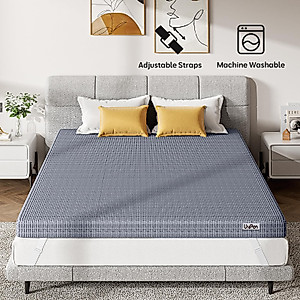 Unipon 3 Inch Firm Mattress Topper Full Size, Firm to Extra Firm Memory Foam Mattress Topper for Pressure Relief, Support Foam Bed Topper with Removable Bamboo Cover