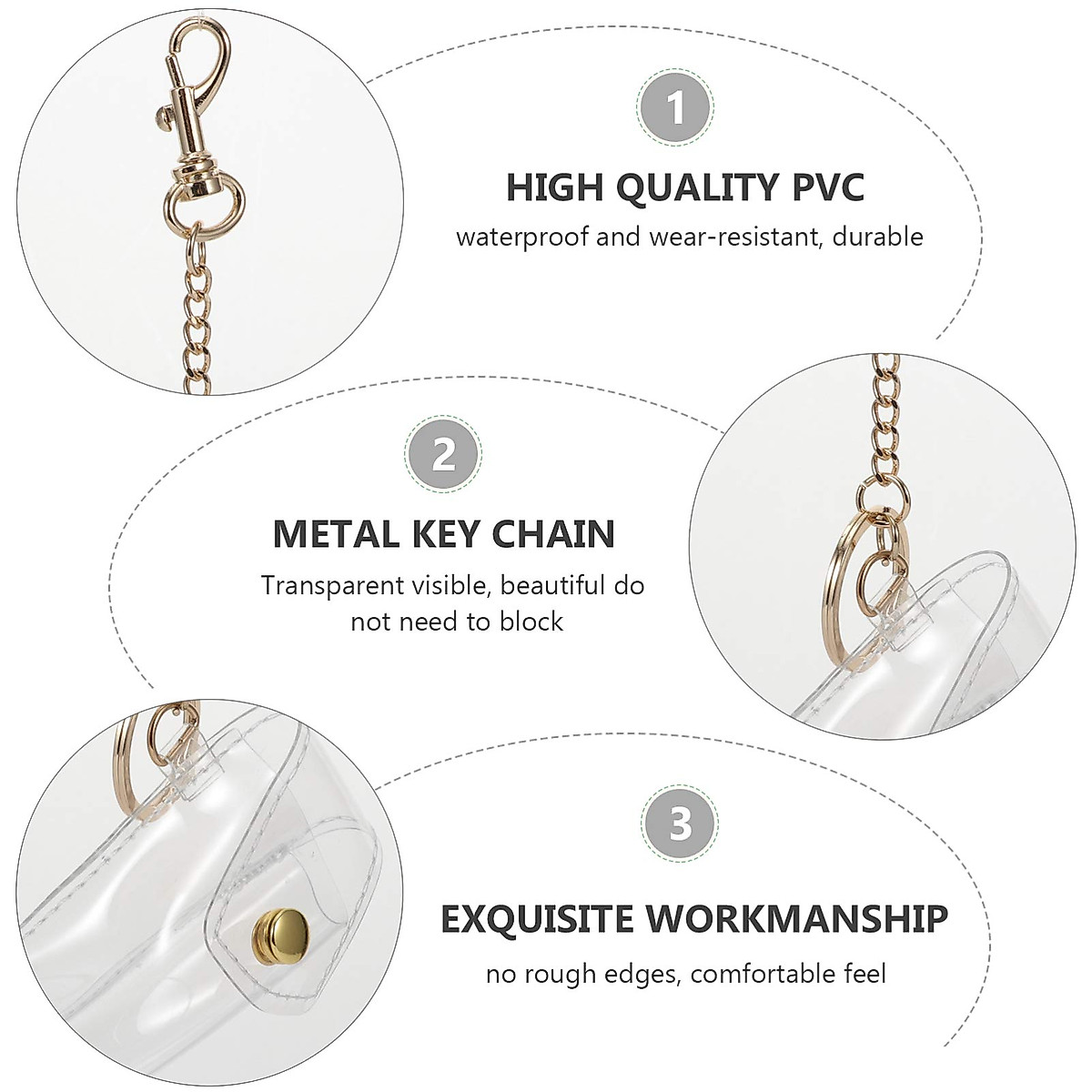 VALICLUD Clear Lipstick Keychain 2 pack keychain holder lip balm keychain holder keychain cap Keychain Clear