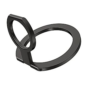 Magnetic Phone Ring Holder for The New iPhone 14/13 /12 Series or for MagSafe Case, Removable Magnetic Phone Grip, Adjustable Kickstand, Black
