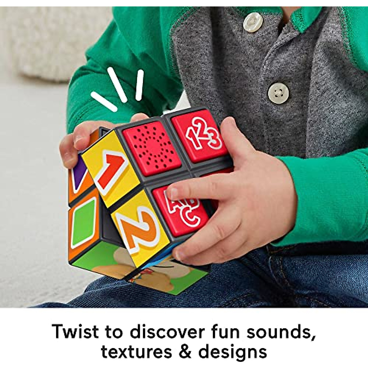 Fisher-Price Laugh & Learn Baby Learning Toy Puppy’S Activity Cube with Lights Music & Fine Motor Activities for Ages 9+ Months