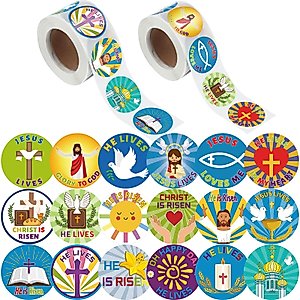 Outus 810 Pieces Black History Month Sticker Roll Sticker Black Freedom Day Label Rolls African Afro American Festival Theme Party Supplies Decoration Favors(Easter)