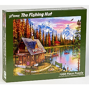 Vermont Christmas Company The Fishing Hut Jigsaw Puzzle 1000 Piece