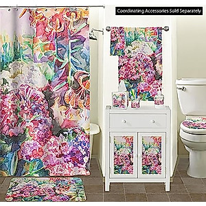 RNK Shops Watercolor Floral Waste Basket - Single Sided (White)