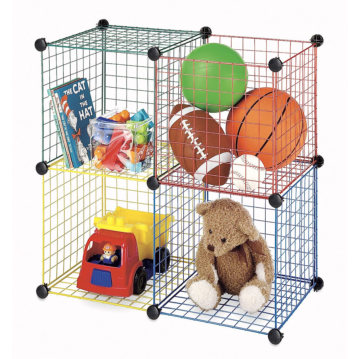 Whitmor Kids Storage Cubes Set of 4 Multicolor