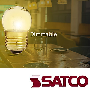Satco S3794 7.5 Watt S11 Incandescent Bulb – Clear, Medium Base, 2700K Warm White, 40 Lumens - 20 Pack