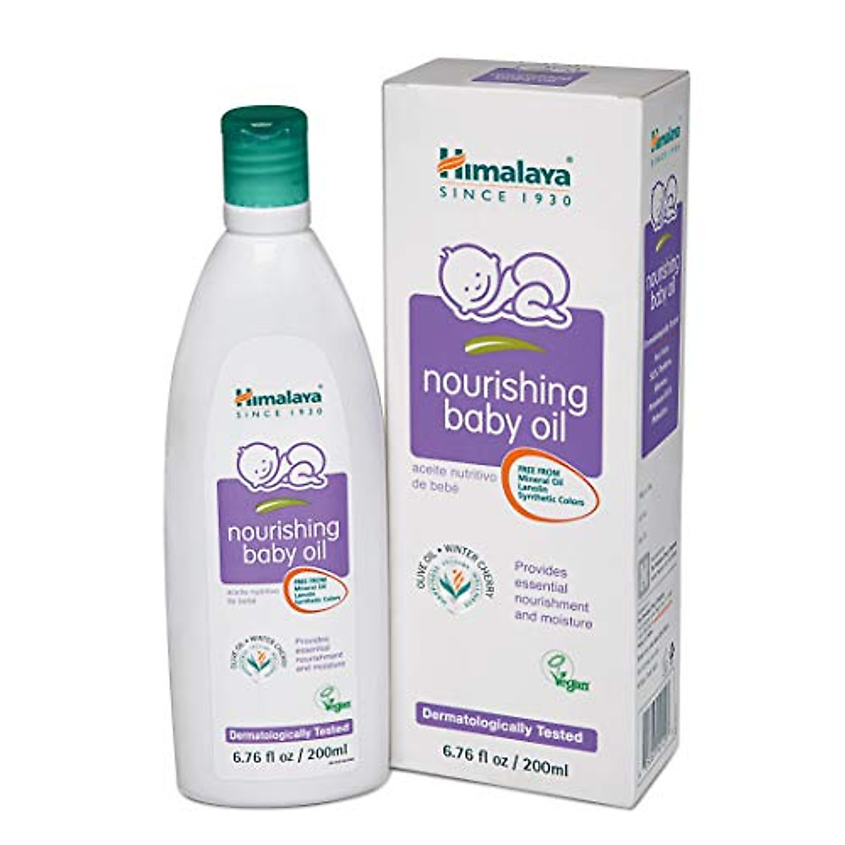 Himalaya Nourishing Baby Oil, Light & Non-Greasy for a Soothing Massage or Baby Bath, 6.76 oz, 2 Pack
