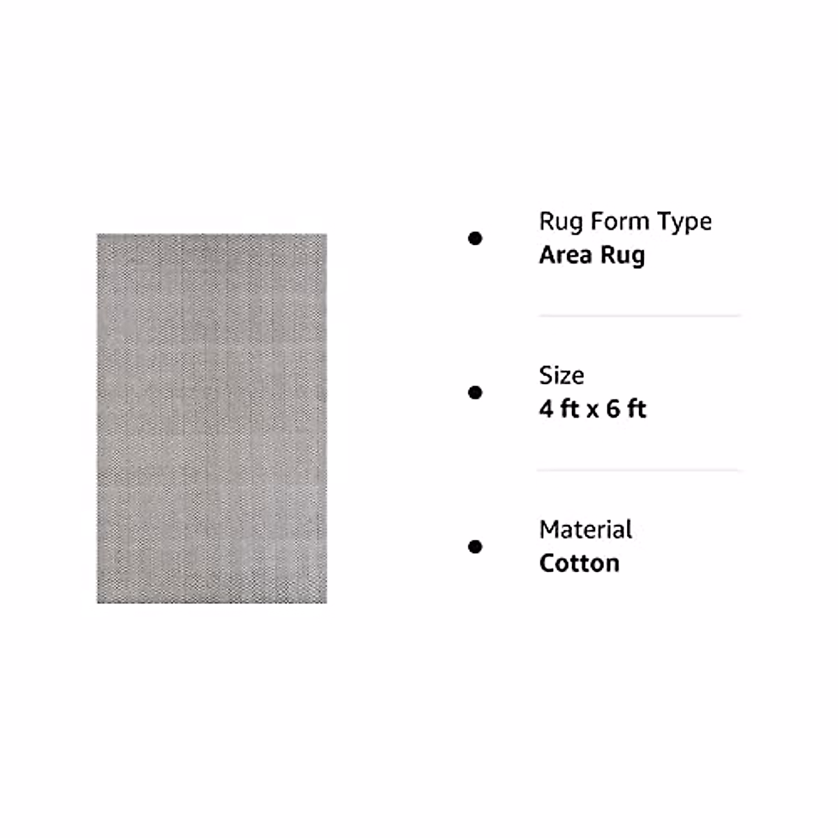 nuLOOM Hand Loomed Kimberley Area Rug, 4' x 6', Grey