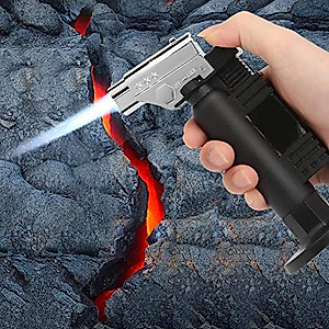 Flame Butane Gas Burner Torch, 6.3 inch Ignition Soldering Welder 1300℃/2500℉Lab Equipment, Elctronic and Metal Welding Tool