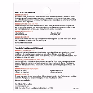 Physicians Formula Matte Monoi Butter Blush Makeup Powder, Mauvy Mattes, Dermatologist Tested