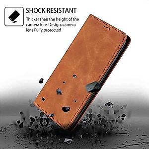 BANLEI2U Phone Cover Wallet Folio Case for Oppo REALME 7 PRO, Premium PU Leather Slim Fit Cover for REALME 7 PRO, Anti Shock, Light Brown