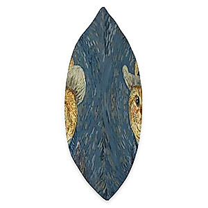 Art Cat Lover Cute Kitten Shirts Vincent Meow Funny Starry Night Van Gogh Cat Throw Pillow, 16x16, Multicolor