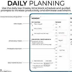90 Day Goal Setting Journal, Track Progress Daily, Multiple Use Cases, One Journal for All