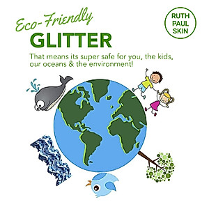 Unicorn Face, Body Glitter Gel: for Women & Girls | Biodegradable Holographic Purple Body Glitter | Fine Glitter in Aloe Vera Gel Base with Essential Oil | by Ruth Paul Skin 2oz