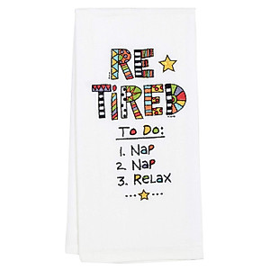 Enesco Our Name is Mud Cuppadoodle Retired Embroidered Dish Cloth Tea Towel, 26.5 Inch, Multicolor