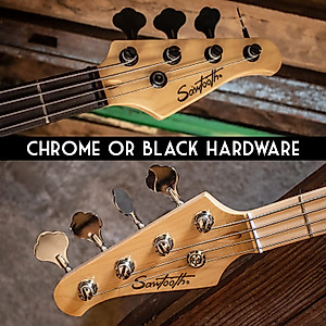 Sawtooth EP Series Electric Bass Guitar, Surf Green w/Pearl Pickguard