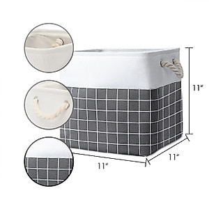 Kerhouze 11 Inch Fabric Storage Cubes Cubby Storage Bins Foldable Baskets for Organizing Shevles Closet Nursery Toys