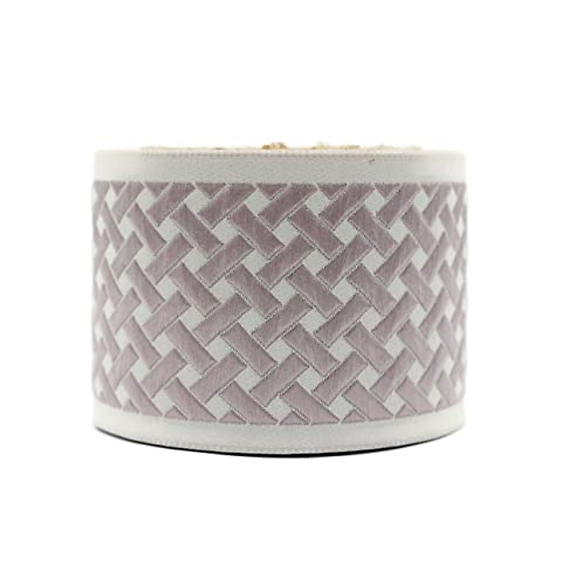 3.8 Yards Spool 2.7" Light Magenta & Beige Knot Embroidered Drapery Trim Jacquard Ribbon for Your Drapes Curtains Drapery Banding Trim Tape V2 179