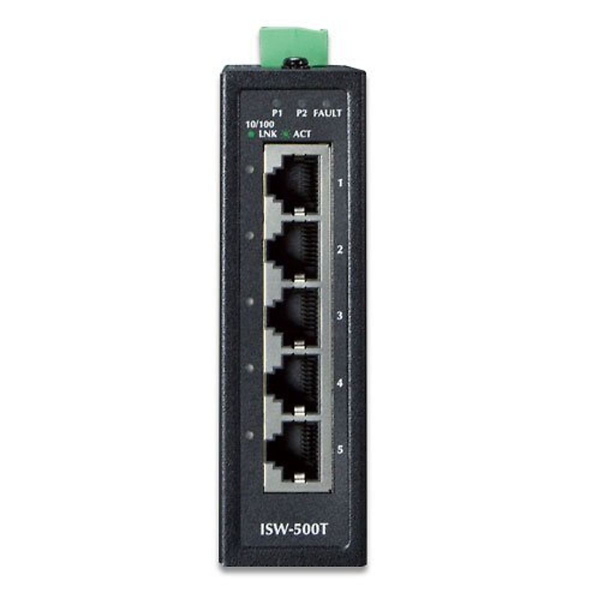 Planet ISW-500T IP30 Compact Size 5-Port 10/100TX Industrial Fast Ethernet Switch (-40~75 degrees C)