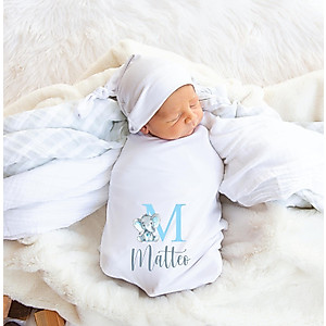 Personalized Baby Gift Boys, Baby Brush & Comb Set, Elephant Baby Gift, Baby Gifts for Newborn Boys.