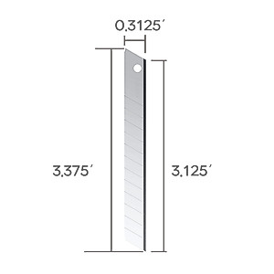 1 Pack, DORCO Professional Quality Utility Box Cutter Knife Replacement Refills - Small Size Carbon Steel Blade, 60° Tip - 9mm (20 Pcs.)