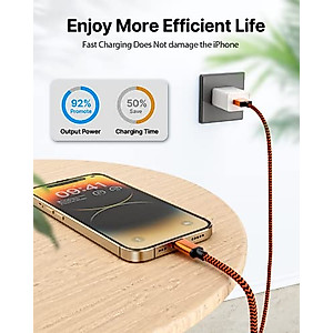 iPhone Charger Cord MFi Certified 3Pack 6ft Lightning Cable Fast iPhone Charging Cable Nylon Braided Data Sync Transfer Cord Compatible iPhone 14 13 12 11 Pro Max XR XS X 8 7 6 Plus 5s SE, iPad