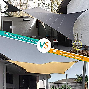 Sun Shade Sail Hardware Kit 5 Inch for Triangle Rectangle Outdoor Sun Shade Sails Installation in Patio Lawn and Garden, Anti-Rust Stainless Steel Sail Shade Hardware Kit of Heavy Duty (40Pcs)