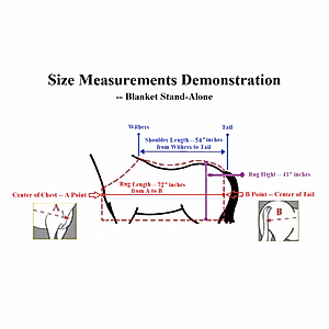 Ankaier 600D Waterproof & Windproof Winter Turnout Horse Blanket with Detachable Neck Hood Covered, High-Grade Thermal Polyfill Materials (250 Grams), Heavy Weight Version- Blue/Grid - 72" inches