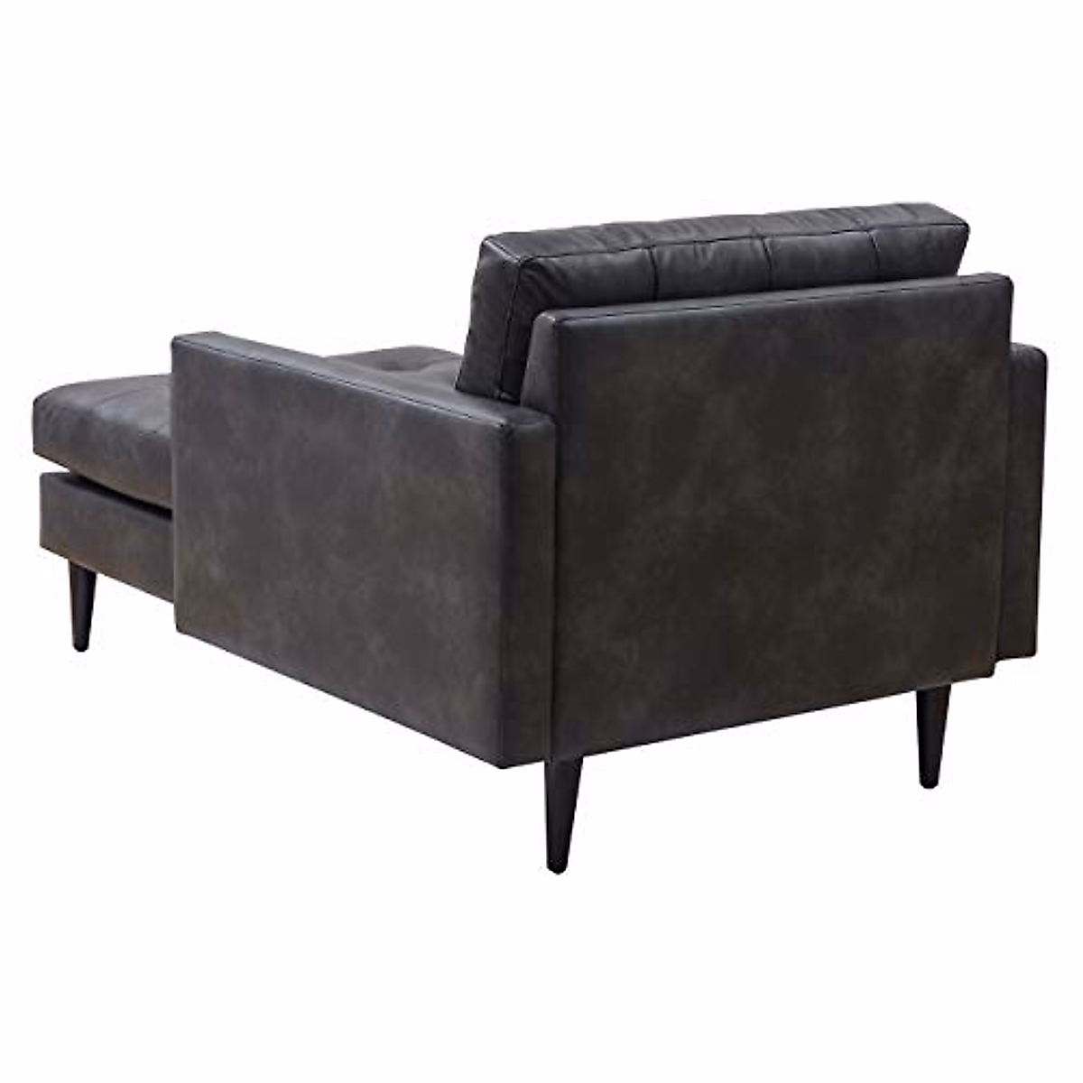 Safavieh Couture Home Collection Curtis Grey Velvet Upholstered Tufted Living Room Bedroom Foyer Chaise Lounge Chair SFV4760C