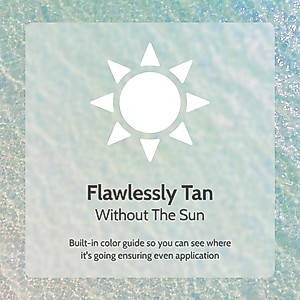 Fake Bake Flawless Darker Self-Tanning Liquid Streak-Free, Long-Lasting Natural Glow For All Skin Tones - Sunless Tanner Includes Professional Mitt For Easy Application, Black Coconut Scent - 6 oz