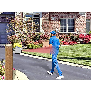 Htzsafe Solar Driveway Alarm System-1/4 Mile Long Transmission Range-Solar Powered No Need Replace Batteries- Outdoor Weatherproof Motion Sensor&Detector DIY Security Alert System