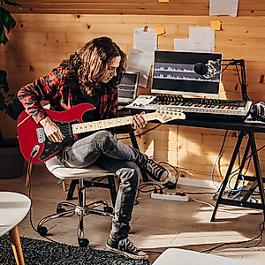 GLARRY 39" Full Size Electric Guitar for Music Lover Beginner with 20W Amp and Accessories Pack Guitar Bag (Red)