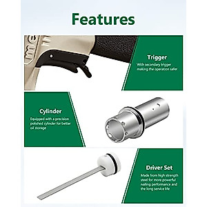 meite MT7116S Pneumatic Upholstery Stapler 22 Gauge 71 Series 3/8" Crown Industrial Fine Wire Stapler with Safety