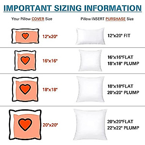 OTOSTAR Premium Outdoor Pillow Inserts 20x20 Inch Set of 4 Waterproof Throw Pillow Inserts Square Garden Patio Pillow Stuffer Form Decorative Outdoor Pillows for Couch Bed Sham Cushion Stuffer (White)