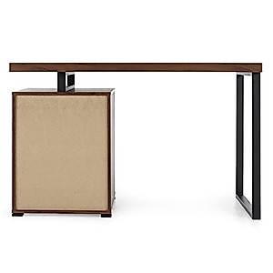 Monarch Specialties Home Office 47 Inch Long Versatile Right/Left Facing Compact Computer Desk, Dark Cherry Wood Look Finish