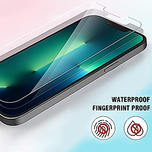Ferilinso Designed for iPhone 13 Pro Screen Protector, 3 Pack HD Tempered Glass with 2 Pack Camera Lens Protector, Case Friendly, 9H Hardness, Bubble Free, 5G 6.1 Inch, easy installation