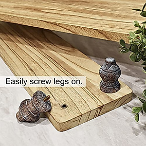 Ikee Design 2 Pcs Set Wooden Display Riser, Wood Cupcake Dessert Display Riser, Countertop Dessert Serving Stand Wood, Cake Display Riser Stands Wood