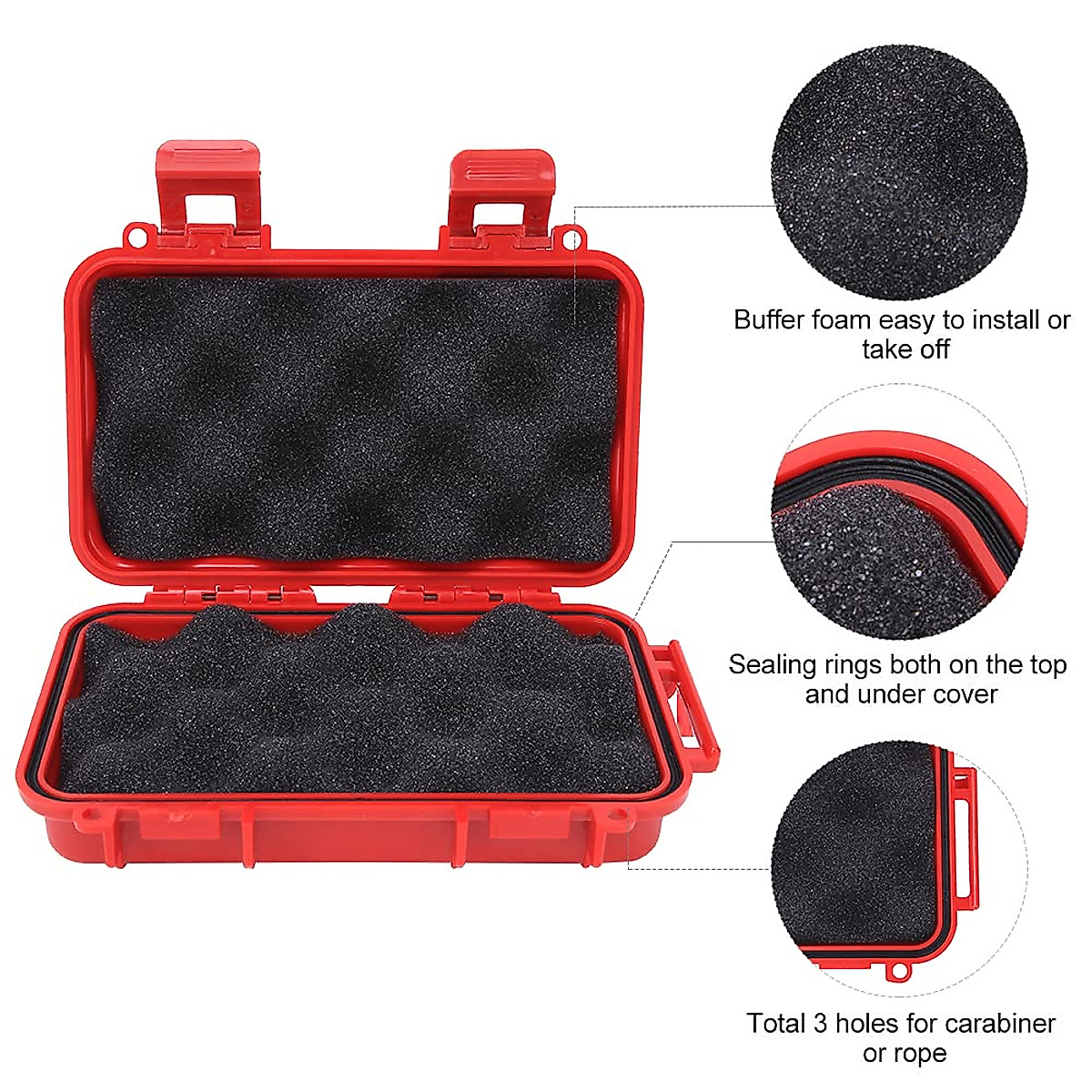 Uxsiya Outdoor Sealing Box,Outdoor EDC Water Proof Pressure Proof Shock Proof Storage Box Survival Equipment Home Outdoor Storage Case