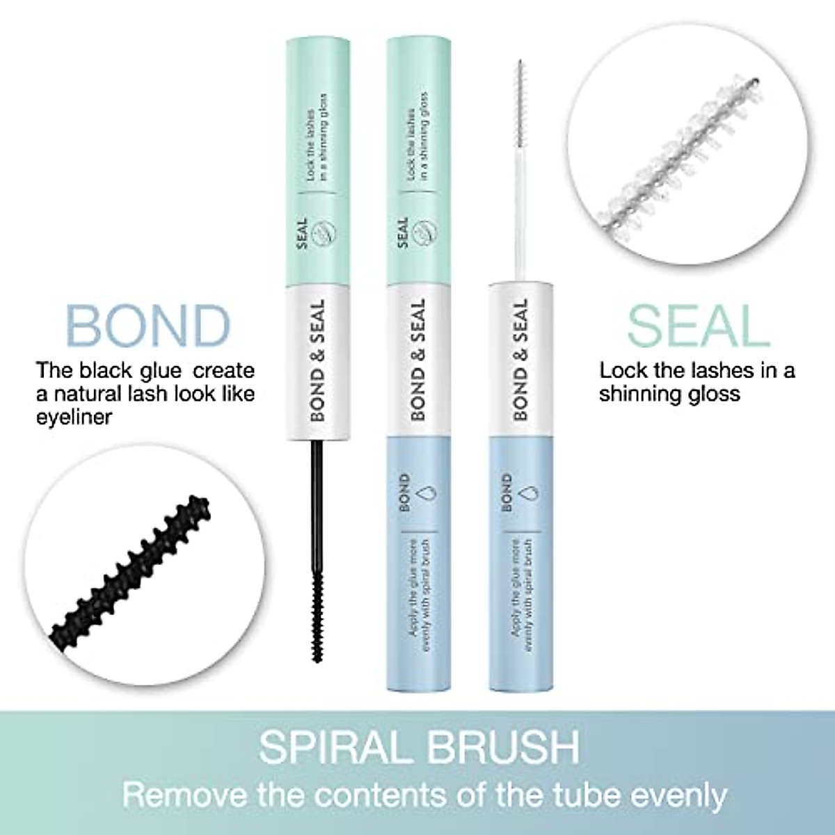 FLOMAZE Lash Bond and Seal DIY Eyelash Extension Glue Super Strong Hold Eyelash Adhesive Sensitive Waterproof, Gentle Formula Latex-Free Eyelash Glue