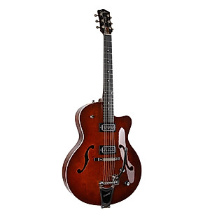Godin 6 String Electric Guitars, Right Hand, Havana Burst, Hollow-Body (050970)