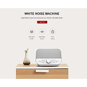 Riptunes White Noise Sound Machine w/ 28 Soothing Sounds, SM128 Enjoy Your Sleep with This Great Noise Machine