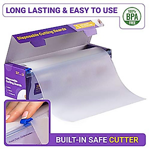 Disposable Plastic Cutting Board Sheets for BBQ & Camping – Large Flexible Chopping Boards – Cutting Mats for Kitchen and Outdoor 32'
