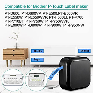 NineLeaf 2 Pack Compatible for Brother P-Touch Label Maker Tape 24mm TZe551 TZe-551 TZ-551 TZ551 Black on Blue Laminated 1 inch TZe TZ Tape for PT-D600 PT-P710BT PT-P700 PT-E550W PT-P750W PT-E800W