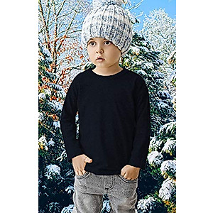 Brix Baby Toddler Boys' Long Sleeve - 4-Pack Cotton Tagless Tee Shirts. 12m