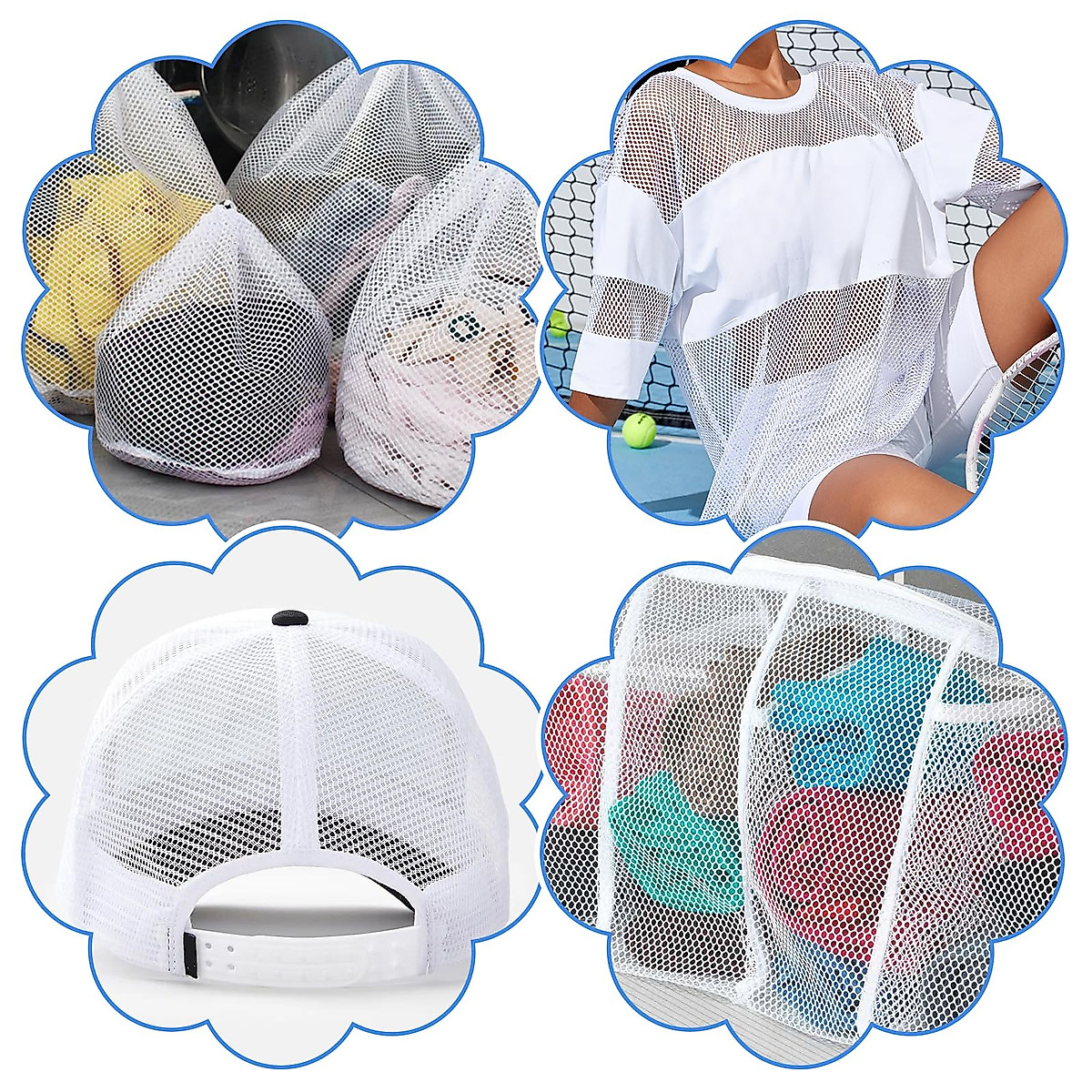 White Mesh Fabric 62 x 59-inch Slightly Stretchy Soft Mesh Fabric Netting for Netting Bag Shopping Bag, Backpack Pocket and Straps, Netting Clothes and Sewing Projects