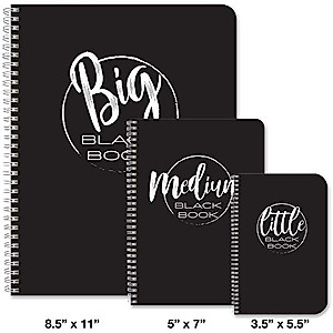 BookFactory Big Black Book/Address Book - 100 Pages, 8.5" x 11", Wire-O (LOG-100-7CW-PP-(AddressBB))