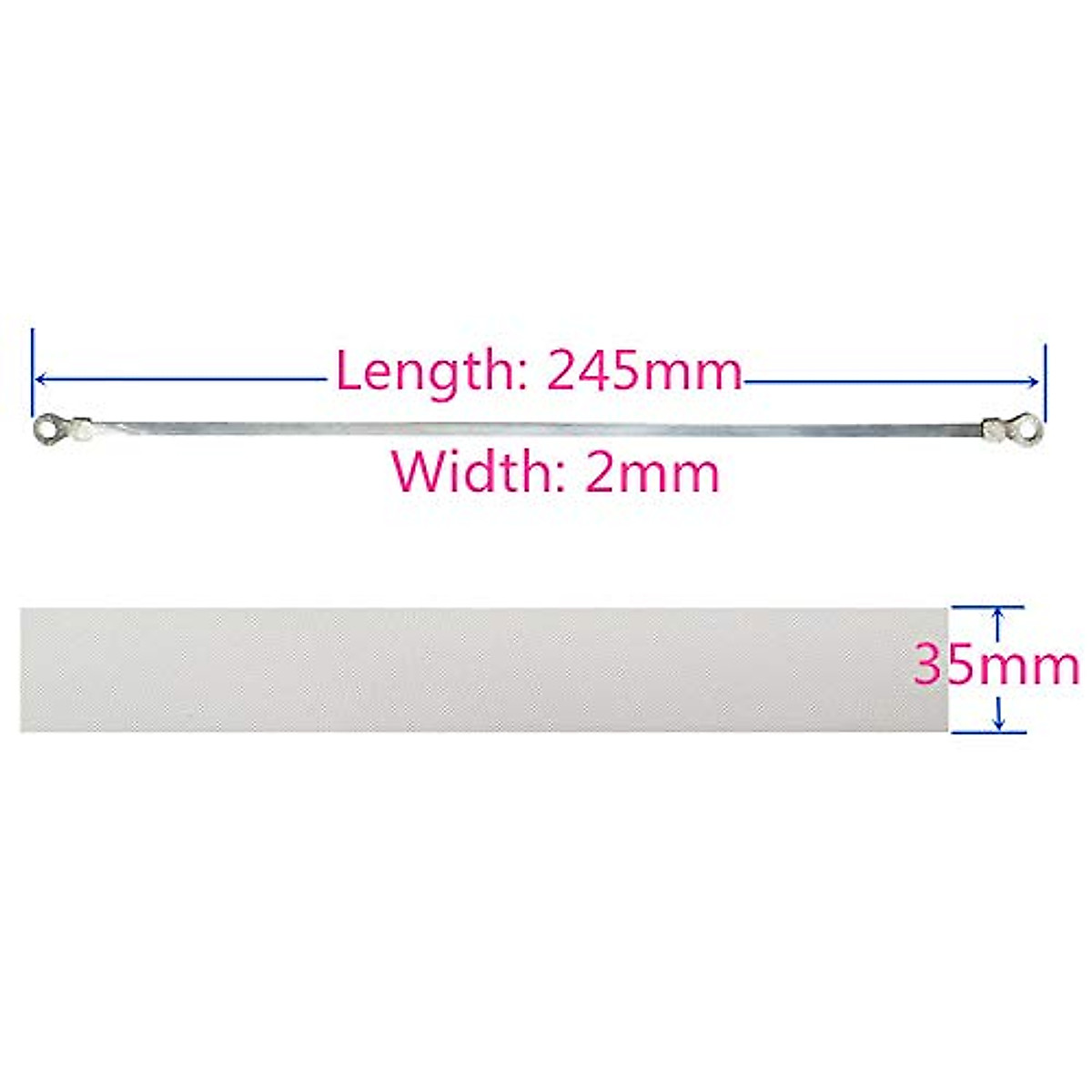 Suitable for 8" Impulse Sealer Poly Bag Sealing Machine Accessories Repair Kit Heat Elements PTFE Cloth Covers, 2 Pcs heating element and 2 Pcs PTFE Cloth (Width 2mm)