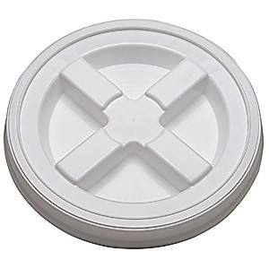(3) White Gamma Seal Lids - Brand New