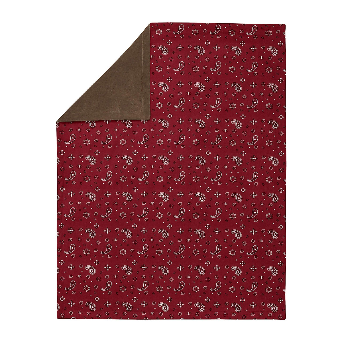 Sweet Jojo Designs Wild West Bandana Baby Boy Receiving Security Swaddle Blanket for Newborn or Toddler Nursery Car Seat Stroller Soft Minky - Red Western Southern Country Cowboy