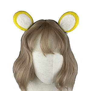 Animal Cosplay Bear Hair Clips Hairpins for Halloween Party Costume Holiday (Yellow)