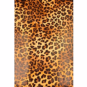 Yifasy 19.7 feet Wallpaper Roll Leopard Animal Print Peel and Stick Removable Shelf Liner Women Makeup Box Decor (236x17.7 Inch)